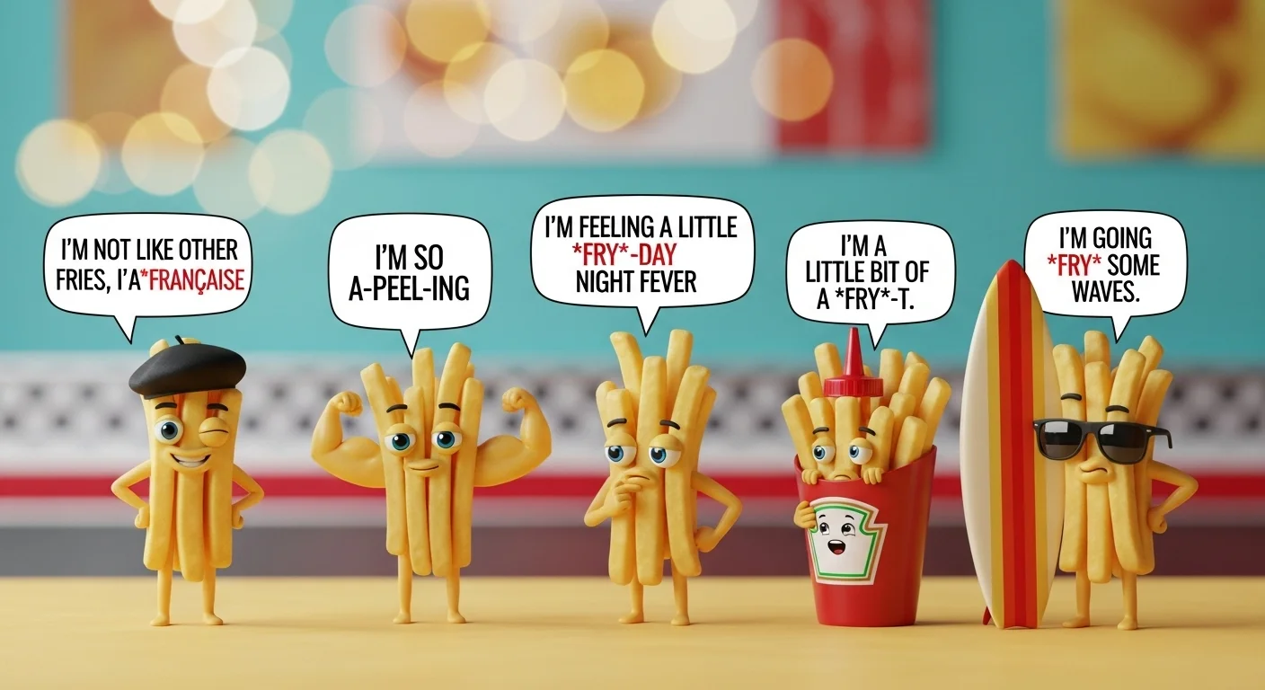 355+ Funny French Fry Puns That Are Crispy, Golden & Totally ...