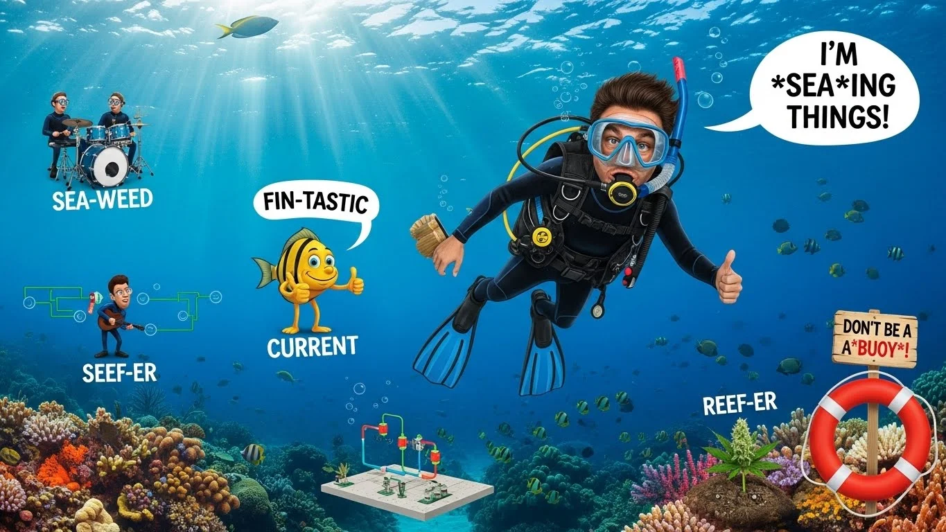 312+ Scuba Diving Puns Funny Ocean & Dive Wordplay - Quickpun