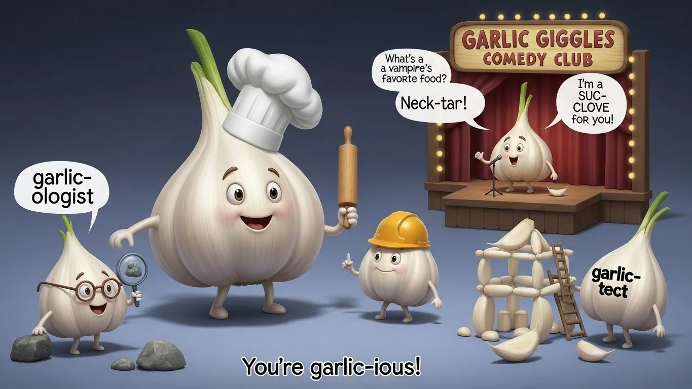 235+ Funny Garlic Puns and Jokes That Are Clove-ly - Quickpun